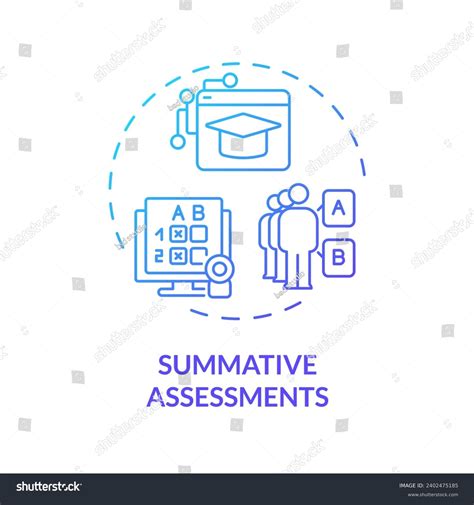 2d Gradient Icon Summative Assessments Concept Stock Vector Royalty Free 2402475185 Shutterstock