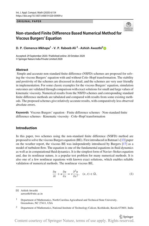 non standard finite difference based numerical method for viscous