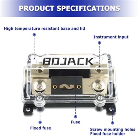 Snapklik Com BOJACK 0 2 4 Gauge AWG In Line ANL Fuse Holder