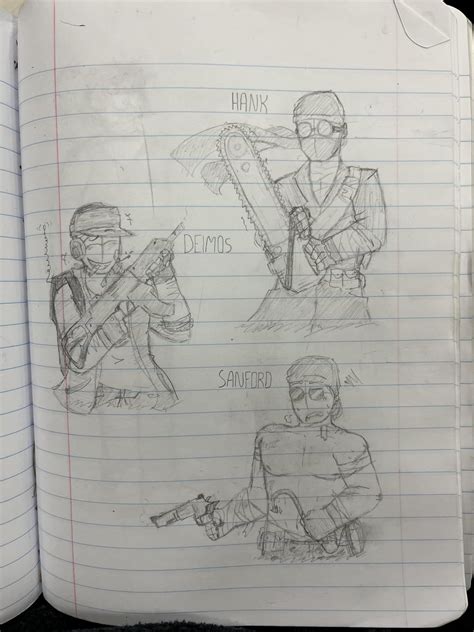Drawings Of The Mc Characters I Did D R Madnesscombat