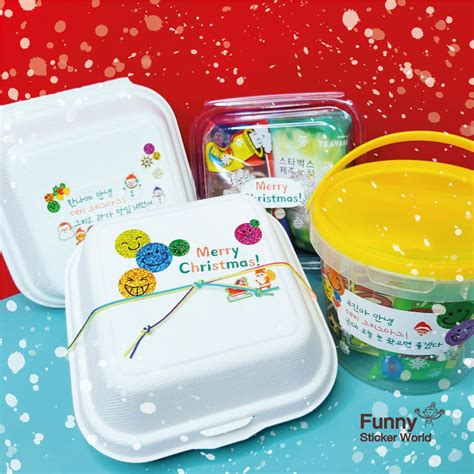 퍼니스티커 C584 픽셀 크리스마스 Pvc 스티커