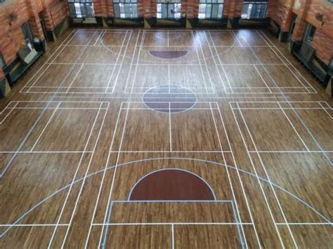 Teak Wood Multipurpose Court Wooden Flooring For Indoor Thickness 85
