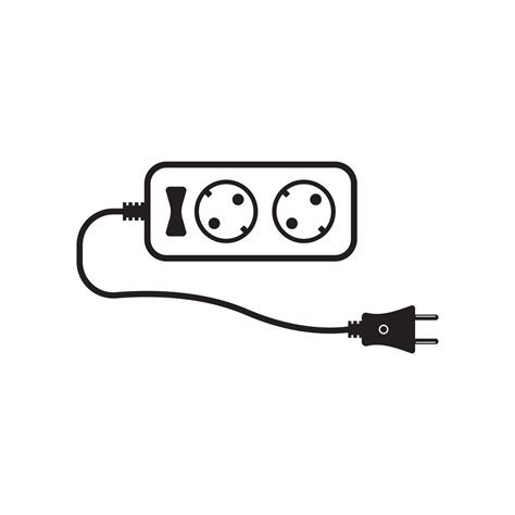 Extension Cord Simple Vector Icon Illustration In Flat Design 21305299 Vector Art At Vecteezy