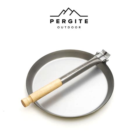 페르자이트 스테빌로덤 접이식 나무 손잡이 카본스틸 캠핑 프라이팬 Xl 28cm 와일드와일드웨스트