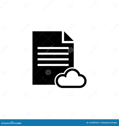 Cloud Storage Text Document Flat Vector Icon Stock Vector Illustration Of Badge Page 124598104