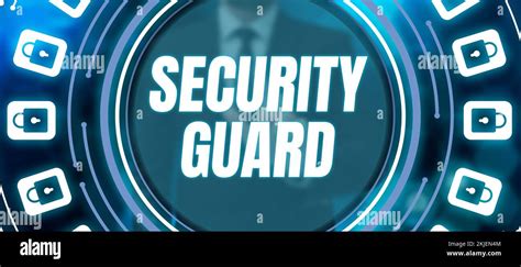 Conceptual Caption Security Guard Word Written On Tools Used To Manage
