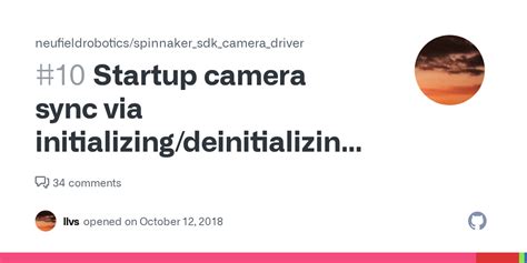 Startup Camera Sync Via Initializing Deinitializing Cycle Does Not Work With GigE Camera Issue