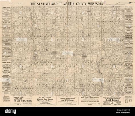 The Sentinel Map Of Martin County Minnesota From Personal
