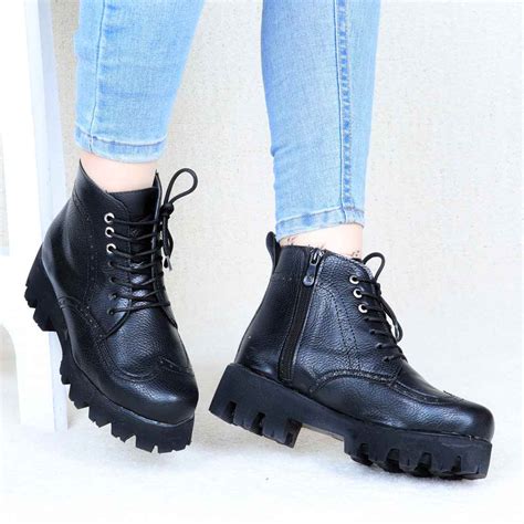 نیم بوت هشترگ چرم