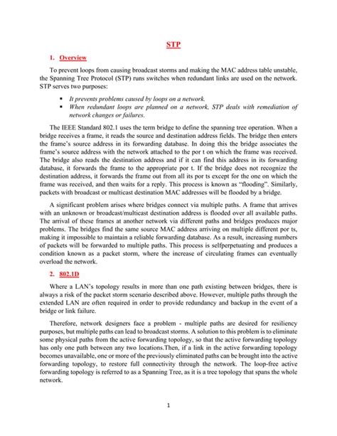 Spaning Tree Protocol PDF