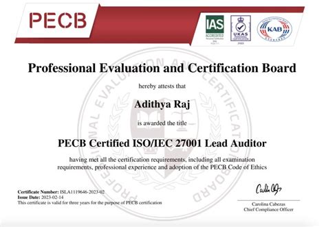 Iso27001 Informationsecurity Itaudit Isms Certification Adithya Raj