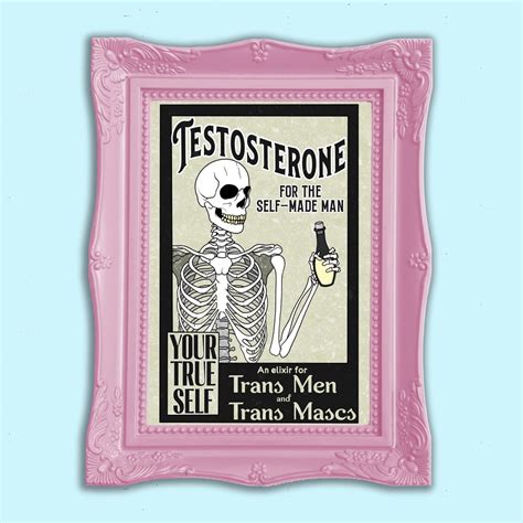 Testosterone Trans Men Art Print Abprallen