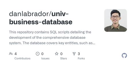 Github Danlabradoruniv Business Database This Repository Contains