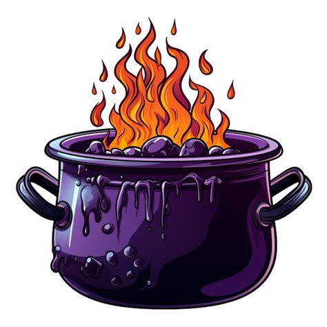 Premium Ai Image A Cartoon Pot With Flames On It Sitting On A Stove Generative Ai