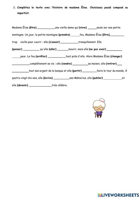 Passé Composé Vs Imparfait Online Exercise For Live Worksheets