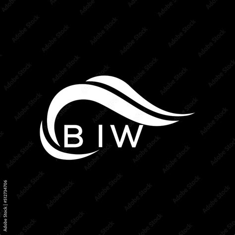 Biw Letter Logo Biw Best Black Ground Vector Image Biw Letter Logo