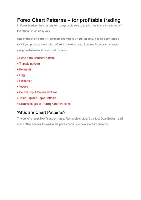 How To Trade Chart Patterns With Target And Sl Forexgdp Forex Chart