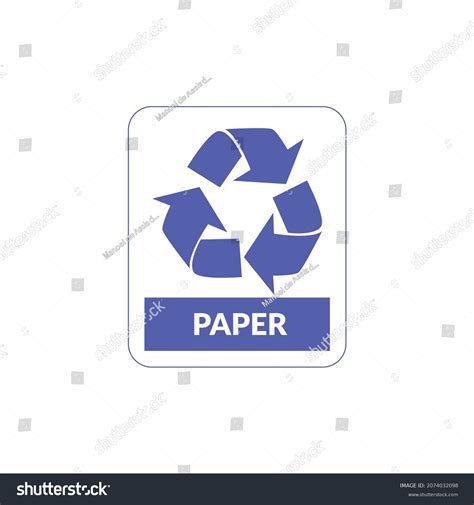 Vector Illustration Paper Recycling Symbol Vector Stock Vector Royalty