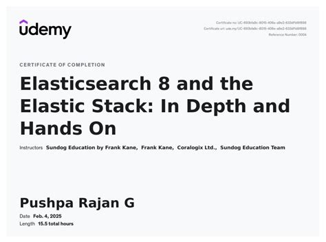 Just Wrapped Up My Elasticsearch 8 Course Im Happy To Announce That Ive Pushpa Rajan G