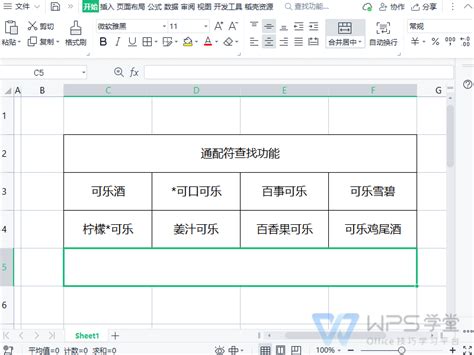 如何在表格中 使用通配符 Wps学堂
