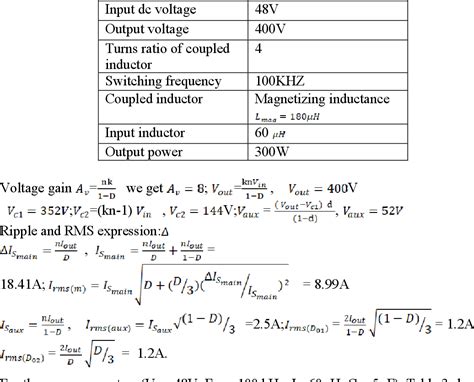 Table 1 From Design Of High Gain Boost Converter For Standalone Applications Semantic Scholar