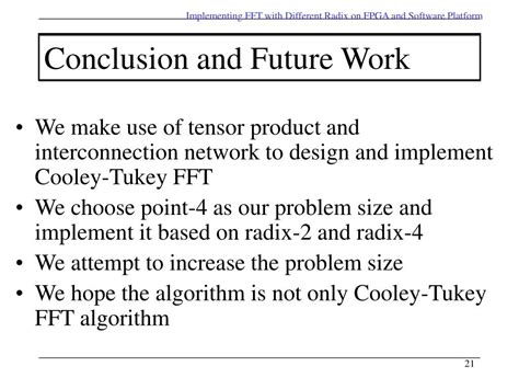 Ppt Implementing Fft With Different Radix On Fpgas And Software