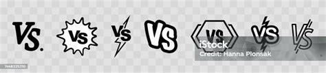 대 로고 세트 Vs 문자 경쟁 기호입니다 스포츠 게임 전투 레슬링 경기 결투에 대한 Vs 기호 벡터 그림입니다 도전에 대한 스톡