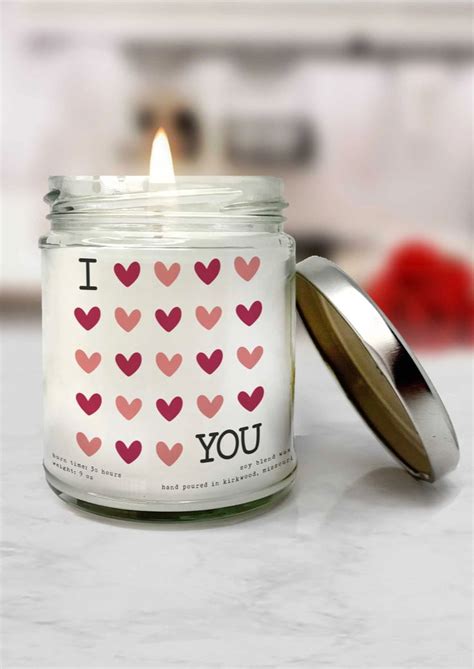 Valentines Day Candle With Hearts Valentine Candles Candles Candle