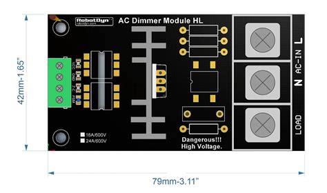 Dimmer Module 3 5vdc Pwm 16a 600v Met Rc Filter En Heatsink Domoticx