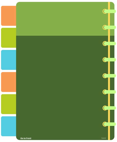 Digital Notebook Green With Linked Tabs For Teachers Perfect For Grades 10th 11th 12th