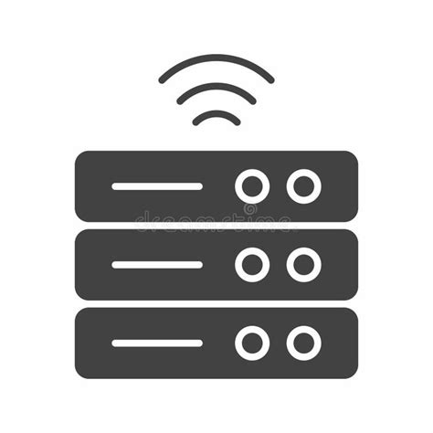 Wireless Database Icon Vector Image Stock Vector Illustration Of