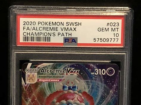 Mavin Pokemon Swsh Champions Path Alcremie Vmax Rare Full Art Psa Gem Mint