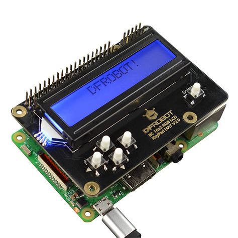 16x2 I2c Rgb Lcd Keypad Hat With Rgb Backlight V20 The Pi Hut