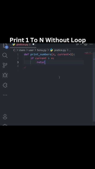 Print Numbers Without A Loop 🤯 Codingtrick Pythonshorts Youtube