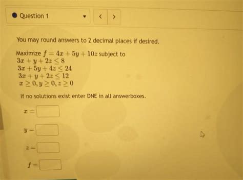 Solved You May Round Answers To 2 Decimal Places If Desired