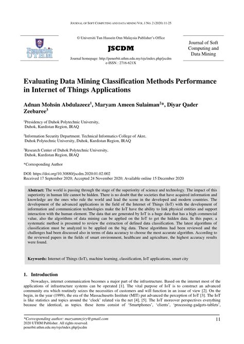 Pdf Journal Of Soft Computing And Data Mining Evaluating Data Mining