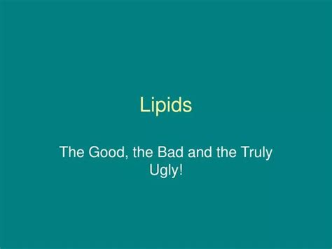 PPT Lipids PowerPoint Presentation Free Download ID 4516695