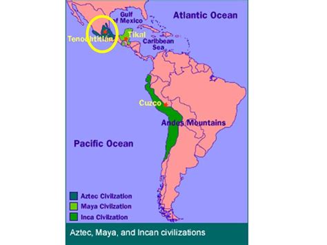 Aztec Inca Maya Map