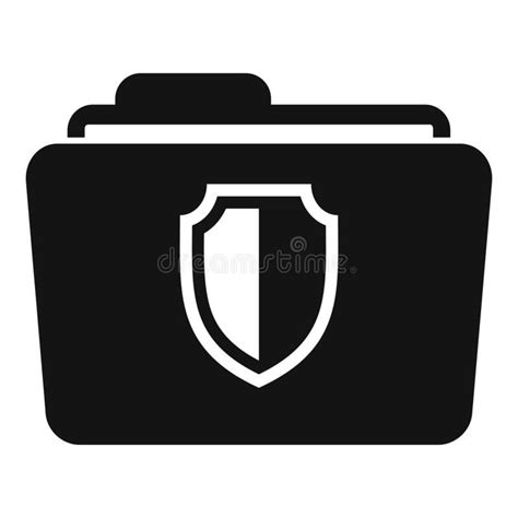 Secured Folder Icon Simple Vector Data Information Stock Illustration Illustration Of Close