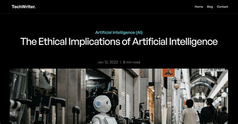 The Ethical Implications Of Artificial Intelligence My Framer Site