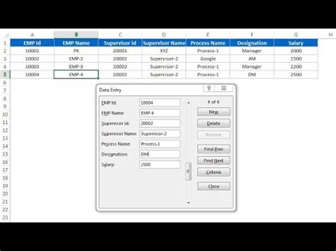 Quick Data Entry Form Without VBA YouTube