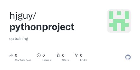 Hjguy Pythonproject GitHub
