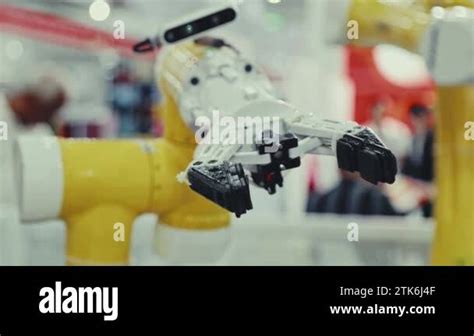 Robotic Hand In Work New High Tech Robot Arm Industrial Robotic