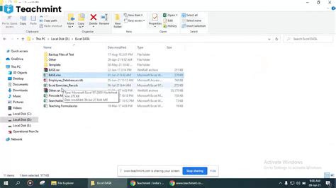 Insert Delete MS Excel Class Recording Teachmint