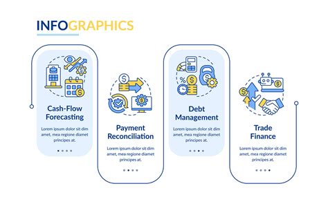 Treasury Management System Functions Blue Rectangle Infographic Template Data Visualization