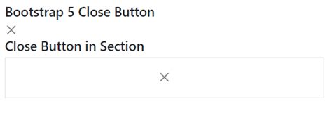 Bootstrap 5 Close Button