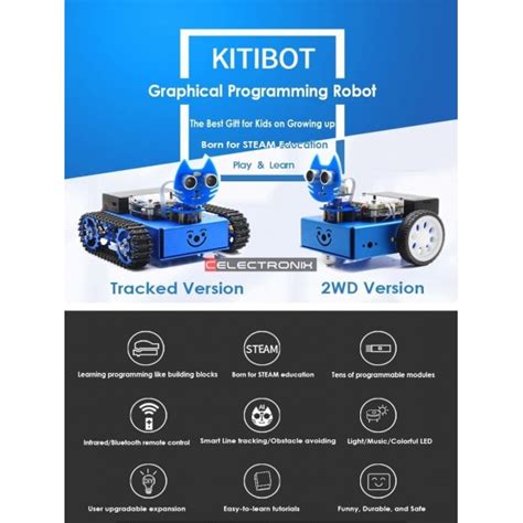 Waveshare Kitibot Starter Robot Graphical Programming Tracked Version Tunisie