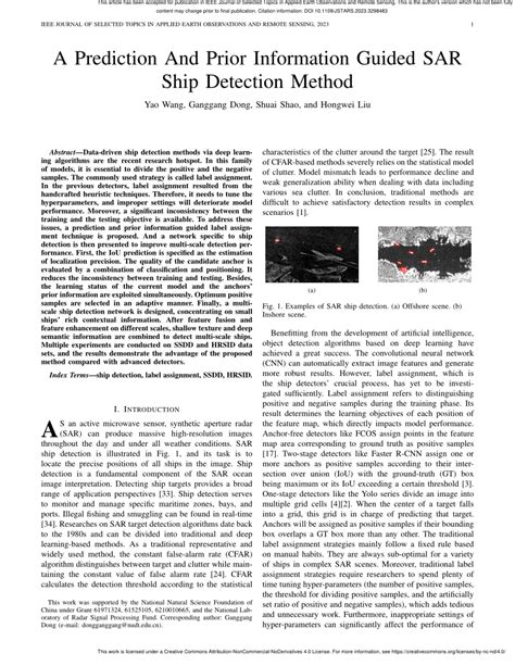 Pdf A Prediction And Prior Information Guided Sar Ship Detection Method
