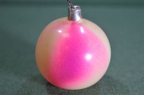 Купить Игрушка елочная стеклянная Персик фрукт 2 Стекло СССР