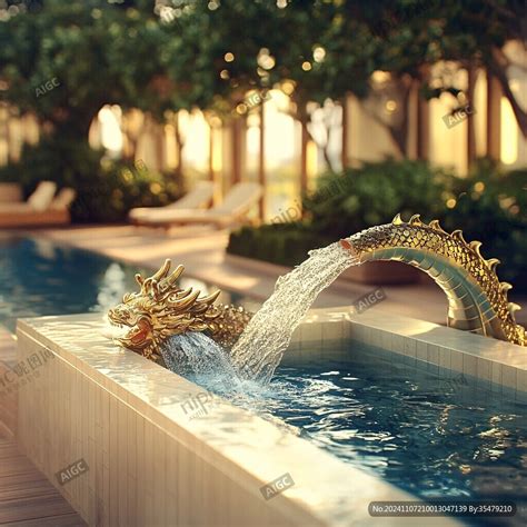 Ai创作图欧式喷水小品 房地产水景 水池喷泉雕塑 流水喷泉摆件 奇幻水景雕塑 龙头喷水池 龙头形喷泉出水口 黄铜喷泉水池摆件 喷水小品雕塑 小区喷水小品 喷水雕塑小品 水景跌水水池 喷水池设计